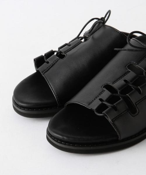 BEAUTY&YOUTH UNITED ARROWS（ビューティーアンドユースユナイテッドアローズ）の「BY サイドレースアップサンダル ...