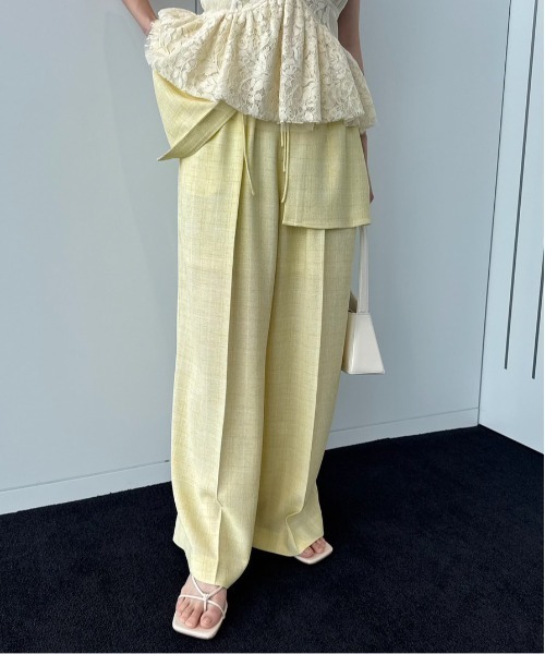 Ameri（アメリ）の「LIGHT TWEED MANY TUCK PANTS（その他パンツ）」 - WEAR