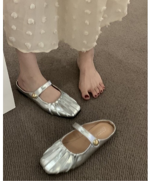 【セール】【OKUOKU 0909】バックレス バレエシューズ oku-shoes-721274025572-36 M（バレエシューズ ...