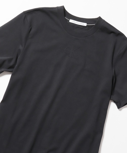 Calvin Klein/カルバンクライン A-REL EMBOSS CK LOG Tシャツ（Tシャツ/カットソー）｜Calvin Klein ...