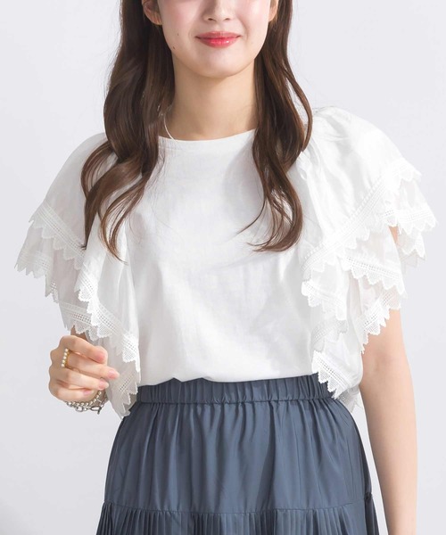 PICCIN（ピッチン）の「【WEB限定】ブロードレースラッフルスリーブプルオーバー（Tシャツ/カットソー）」 - WEAR