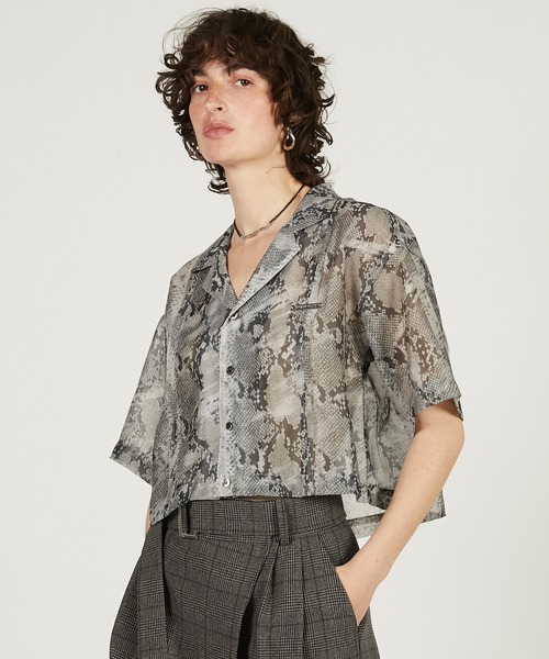 【2025 Summer Pre-Order】パイソンプリントシアーシャツ / Python Print Sheer Shirt（シャツ ...