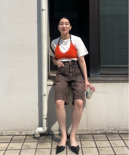 Ameri（アメリ）の「RAISE KNIT COLOR BUSTIER（その他トップス）」 - WEAR