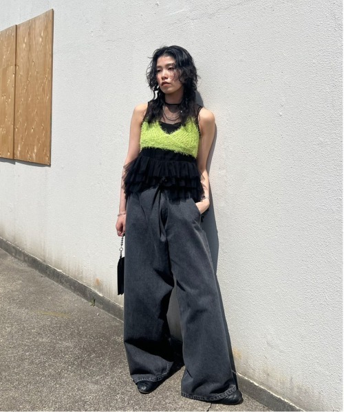 Ameri（アメリ）の「RAISE KNIT COLOR BUSTIER（その他トップス）」 - WEAR