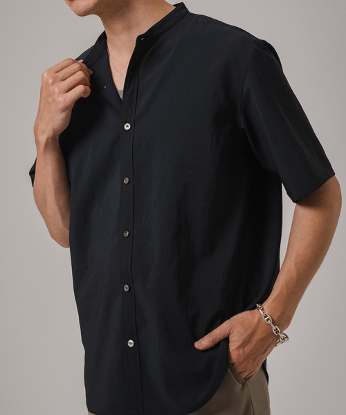 EDIFICE（エディフィス）の「EVALET ストレッチ バンドカラーシャツ（シャツ/ブラウス）」 - WEAR