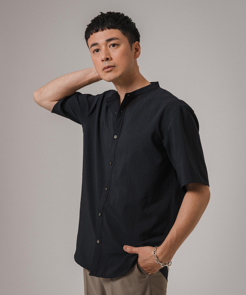 EDIFICE（エディフィス）の「EVALET ストレッチ バンドカラーシャツ（シャツ/ブラウス）」 - WEAR