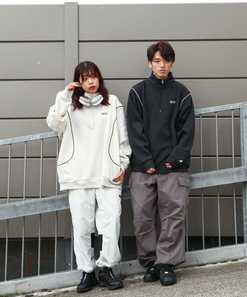 KANGOL（カンゴール）の「【別注】ZIP FIVE×KANGOL パイピング バルーンシルエット ハーフジップ スウェット（スウェット）」 - WEAR