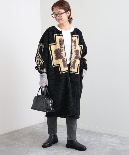 SLOBE IENA（スローブイエナ）の「【PENDLETON/ペンドルトン】 Boa Zip Crewneck Longカーディガン（その他アウター）」 - WEAR