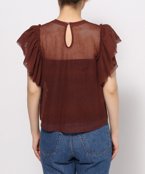 yuw（ユウ）の「コットンチュールシシュウブラウス 183502（シャツ/ブラウス）」 - WEAR