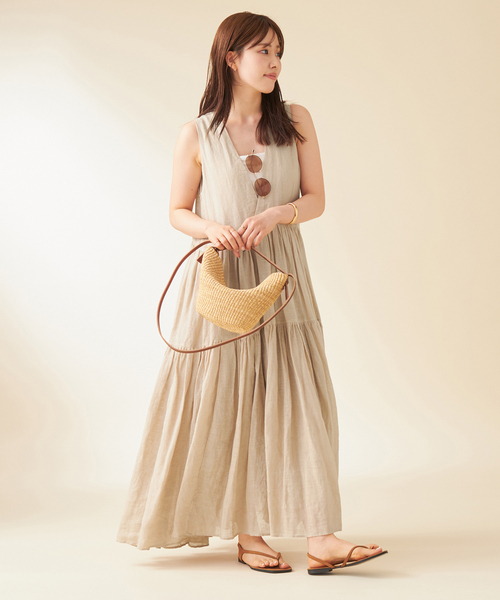 plage（プラージュ）の「Linen Tiered ドレス（ワンピース）」 - WEAR