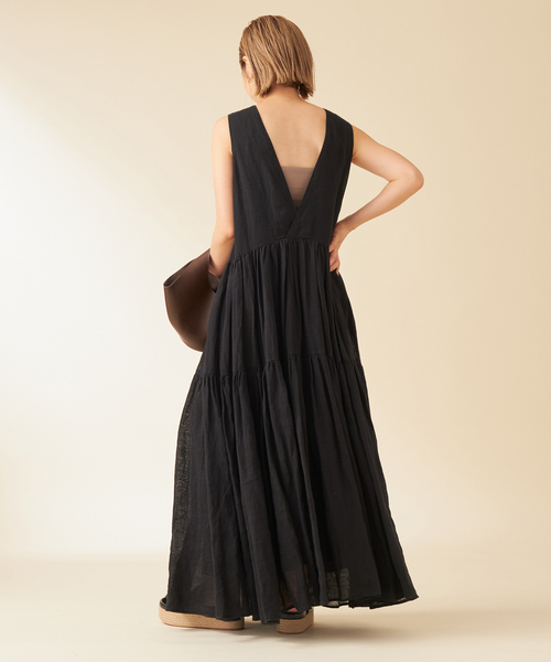 plage（プラージュ）の「Linen Tiered ドレス（ワンピース）」 - WEAR
