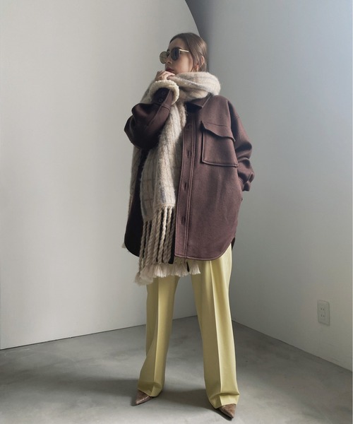 AMERI（アメリ）の「PAINT CHECK FLUFFY MUFFLER（マフラー）」 - WEAR