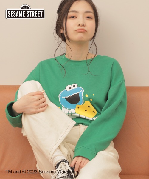 【セール】【SESAME STREET】クッキーモンスタースウェットロンT（スウェット）｜Hi! ONLINE STORE（ハイオンライン ...