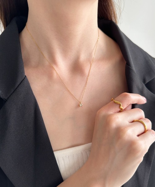 sowang（ソワン）の「シンプルカラービジューネックレス【ステンレス】-simple color Bijou necklace ...