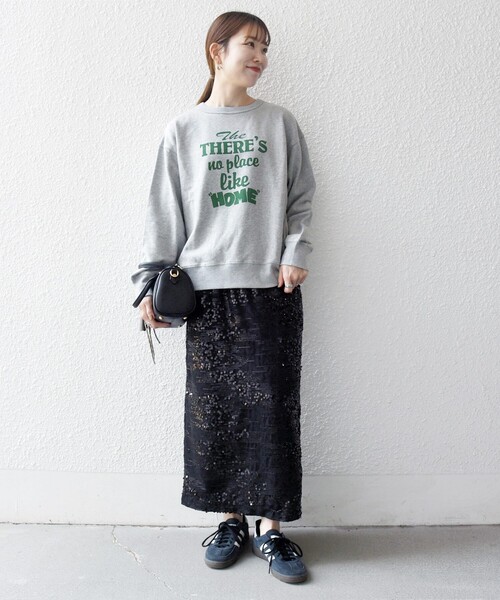 セール】SHIPS any: スパンコール ジャカード Iライン イージー