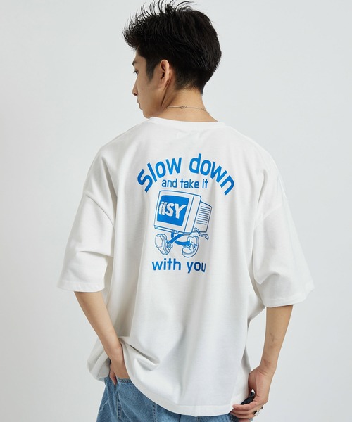 iisy（イージー）の「iisy / TAKE IT iisy POP PCプリントルーズハーフスリーブTシャツ（Tシャツ/カットソー ...