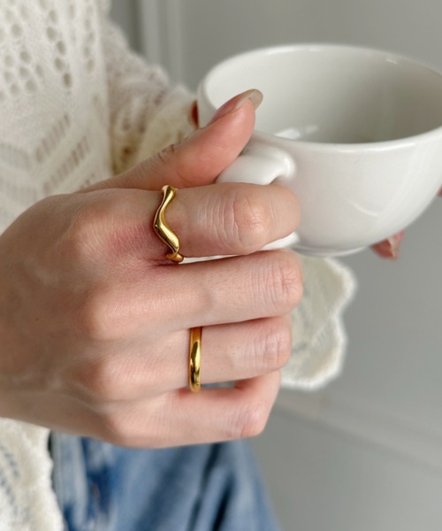 sowang（ソワン）の「【2SET】ニュアンスメタルリング/ステンレス-2set nuance metal ring/stainless ...