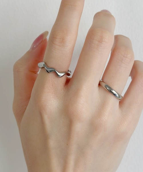 sowang（ソワン）の「【2SET】ニュアンスメタルリング/ステンレス-2set nuance metal ring/stainless-（リング）」 - WEAR