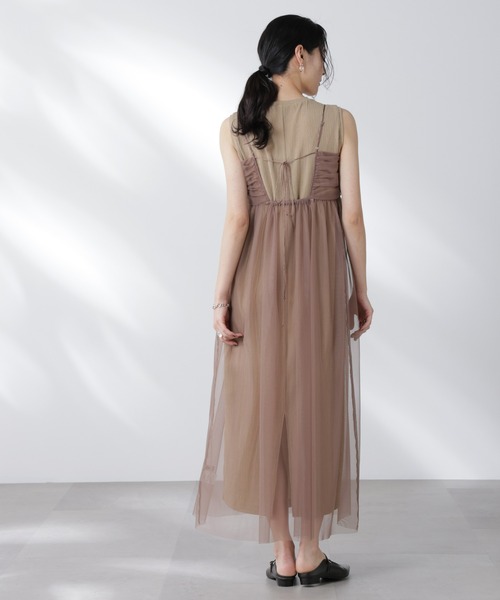 NANO universe（ナノユニバース）の「チュールキャミ×カットワンピースセット（ワンピース）」 - WEAR