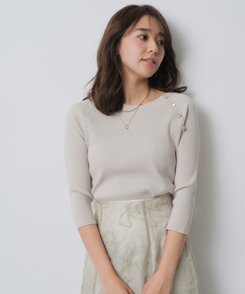 【ブランド古着】7分袖ニット（ニット/セーター）｜JUSGLITTY（ジャスグリッティー）のファッション通販 - ZOZOUSED