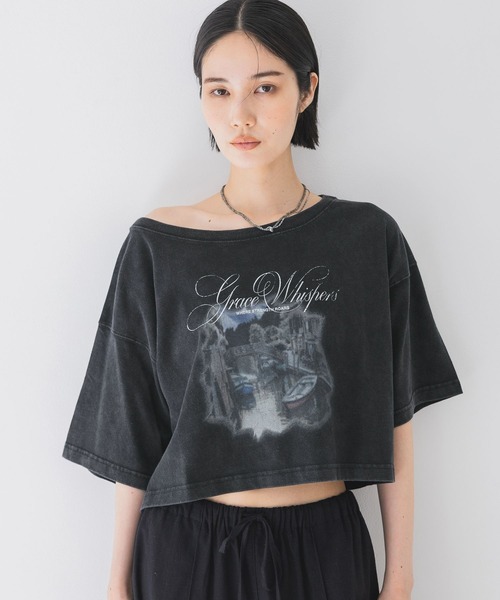 JEANASIS（ジーナシス）の「landscape ボートネックプリント TEE/492482（Tシャツ/カットソー）」 - WEAR