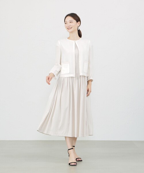 【セール】カラミノーカラージャケット（ノーカラージャケット）｜AMACA（アマカ）のファッション通販 - ZOZOTOWN