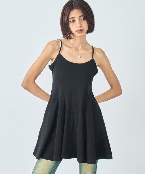 ANAP（アナップ）の「ストレッチ フレア ミニ キャミ ワンピース（ワンピース）」 - WEAR