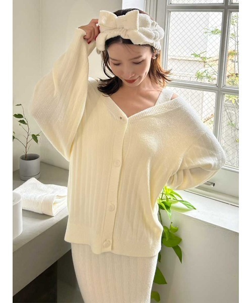 スナイデルホーム CreamyTouch ニットカーディガン ルームウェア パジャマ SNIDEL  送料無料 セール】【Creamy Touch】ニットカーディガン（ルームウェア/パジャマ