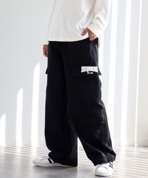 【セール】【SEQUENZ/シークエンズ】90s FLAVA SWEAT PANTS / 裏起毛 スウェット カーゴ パンツ（スウェットパンツ ...