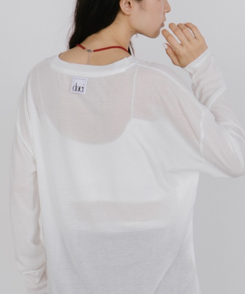 duei（デュイ）の「シアーベーシックロングスリーブTシャツ（Tシャツ/カットソー）」 - WEAR