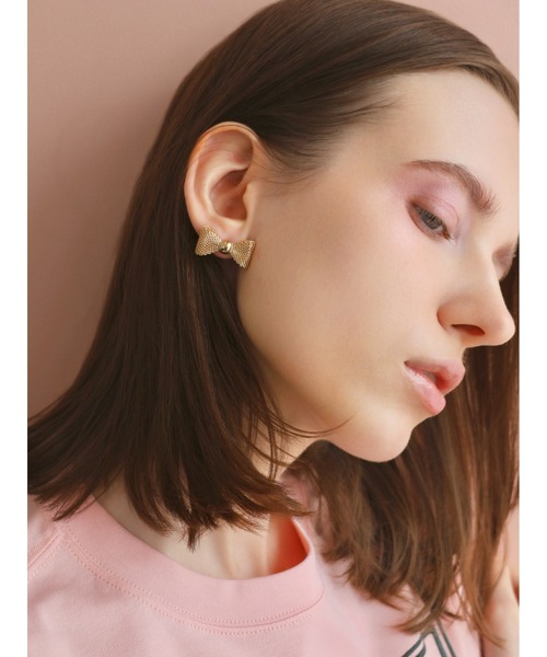 swane（スワネ）の「ribbon stud pierce（ピアス（両耳用））」 - WEAR