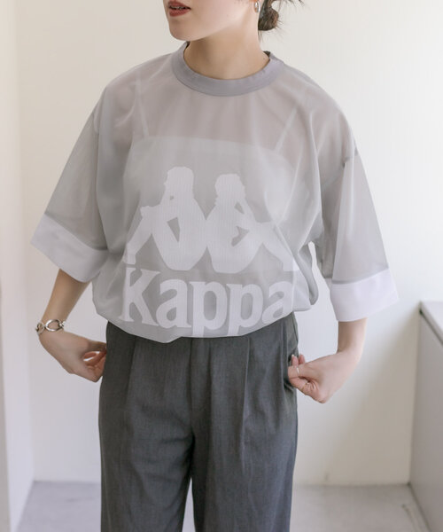 【セール】【TAUPE】Kappa EX GRAPHICAL MESH TE/Eエクスクルーシブ グラフィカル メッシュTシャツ（Tシャツ ...