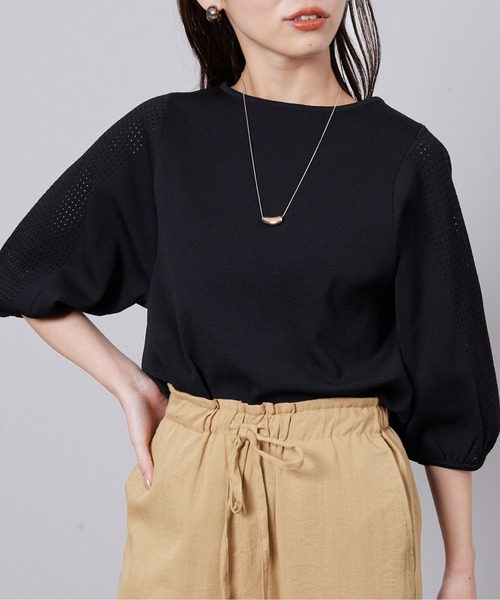 Chez toi（シェトワ）の「軽量アイレット切替プルオーバー（ニット/セーター）」 - WEAR