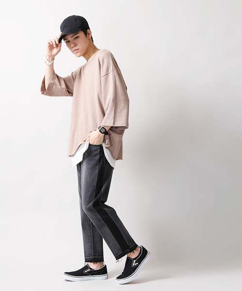 WEGO（ウィゴー）の「WEGO/エアーデニムサイドラインパンツ（デニムパンツ）」 - WEAR