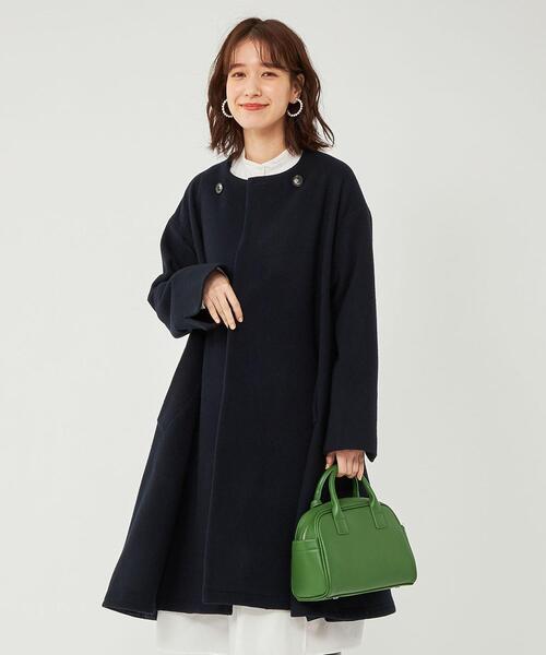 ELIN（エリン）の「【別注】＜ELIN (エリン)＞Aライン コート（ノーカラーコート）」 - WEAR