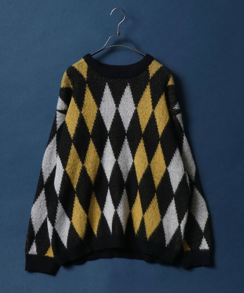 ANPAS（アンパス）の「Total Pattern Shaggy Knit Pullover/総柄 シャギーニット プルオーバー（ニット ...