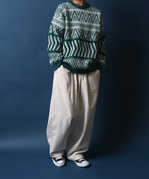 ANPAS（アンパス）の「Total Pattern Shaggy Knit Pullover/総柄 シャギーニット プルオーバー（ニット ...