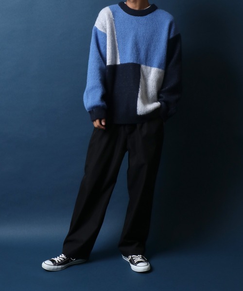 ANPAS（アンパス）の「Total Pattern Shaggy Knit Pullover/総柄 シャギーニット プルオーバー（ニット ...