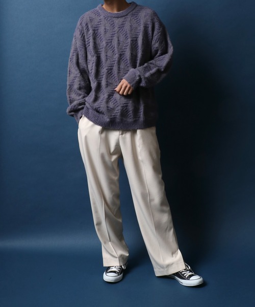 ANPAS（アンパス）の「Total Pattern Shaggy Knit Pullover/総柄 シャギーニット プルオーバー（ニット ...