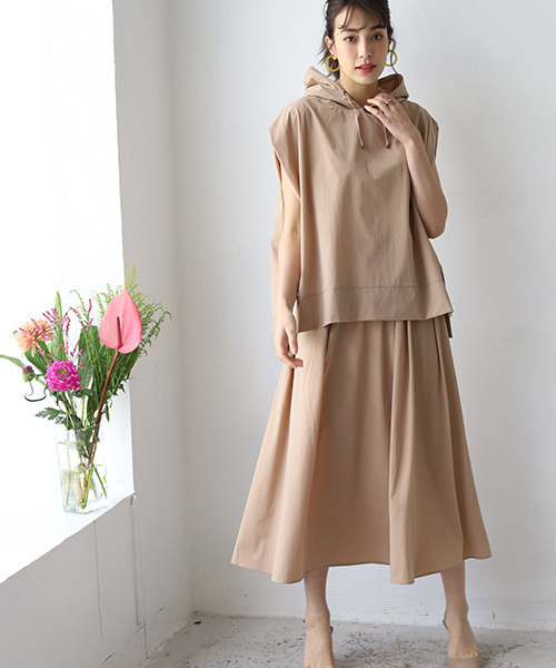 REAL CUBE（リアルキューブ）の「UVカット接触冷感ボックススリーブパーカー（パーカー）」 - WEAR