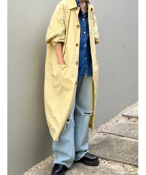 BLACK BY MOUSSY（ブラックバイマウジー）の「box coat(ボックスコート)（ステンカラーコート）」 - WEAR