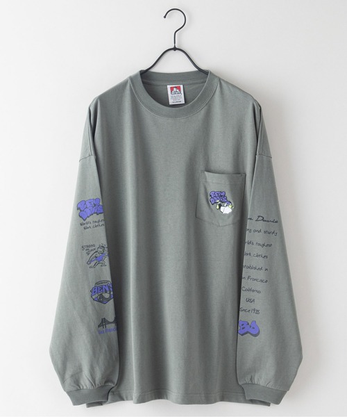 BEN DAVIS（ベンデイビス）の「【BEN DAVIS/ベンデイビス】 袖プリント バックプリント BIGシルエット ロンT ストリート ...