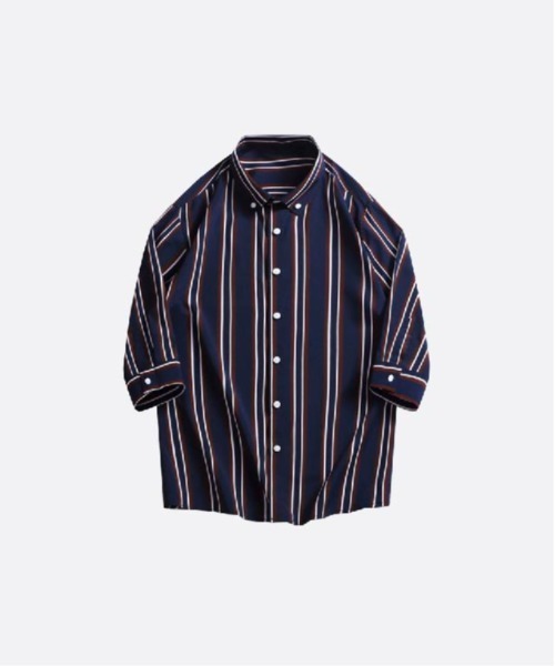 U:UME（ユーム）の「Stripe Half Sleeve Shirt（シャツ/ブラウス）」 - WEAR
