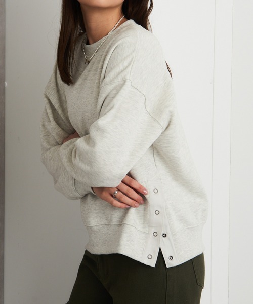 SETUP7（セットアップセブン）の「【SETUP7】TC裏起毛サイドボタンスリットプルオーバー GLR（スウェット）」 - WEAR