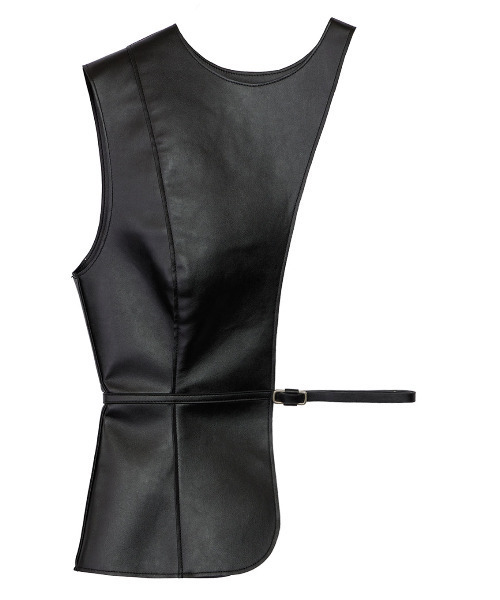 Ameri（アメリ）の「DEFORMATION SYNTHETIC LEATHER VEST（ベスト）」 - WEAR