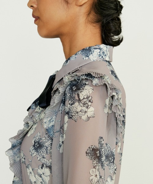 Sov.（ソブ）の「Sov./フラワーシフォンプリーツワンピース（ワンピース）」 - WEAR