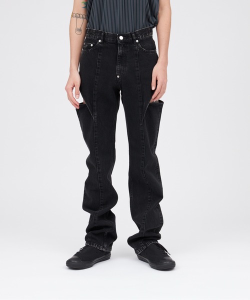 JOHN LAWRENCE SULLIVAN（ジョンローレンスサリバン）の「JOHN LAWRENCE SULLIVAN WASHED DENIM HOLLOWED O（デニムパンツ）」 - WEAR