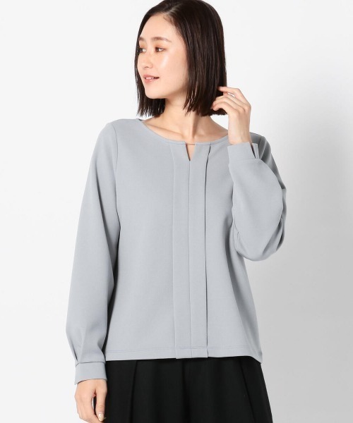 MEW'S REFINED CLOTHES（ミューズリファインドクローズ）の「バー付カットジョーゼットトップス（Tシャツ/カットソー）」 - WEAR