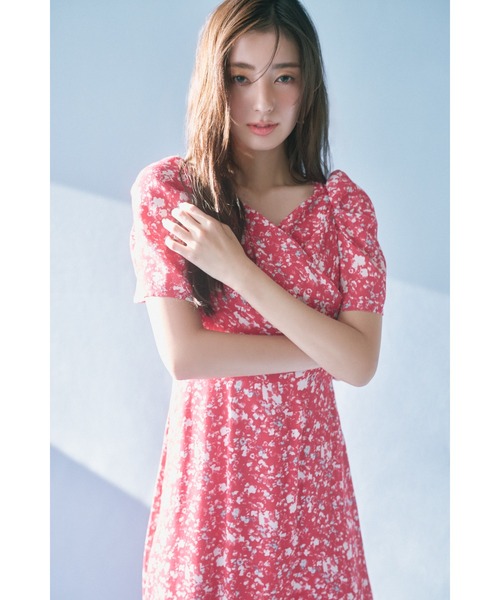 SNIDEL（スナイデル）の「【00サイズあり】レーヨンカシュクールプリントワンピース（ワンピース）」 - WEAR