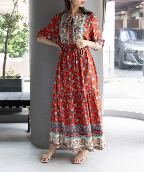 SETUP7（セットアップセブン）の「【SETUP7】オリエンタルデザインロングワンピース SCCH595（ワンピース）」 - WEAR